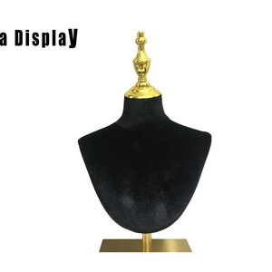 Jewlery Display Necklace Display Adjustable Silver Base Blue Velvet ...