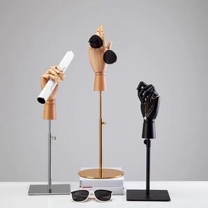 Store Visual Display Adjustable Silver Square Base Wooden Mannequin ...