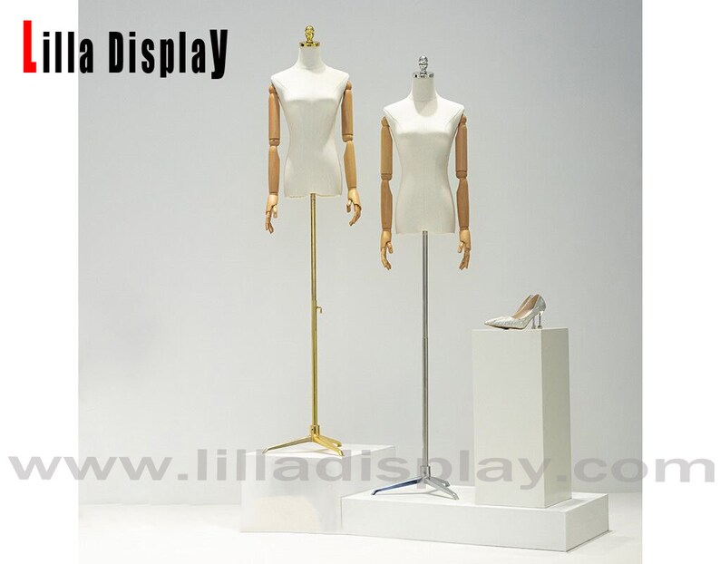 Economy Wooden Articulated Arms Adjustable Base Natural Linen | Etsy