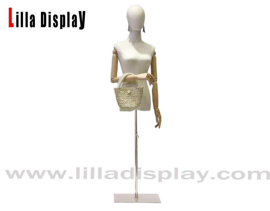 Economy Wooden Articulated Arms Adjustable Base Natural Linen | Etsy