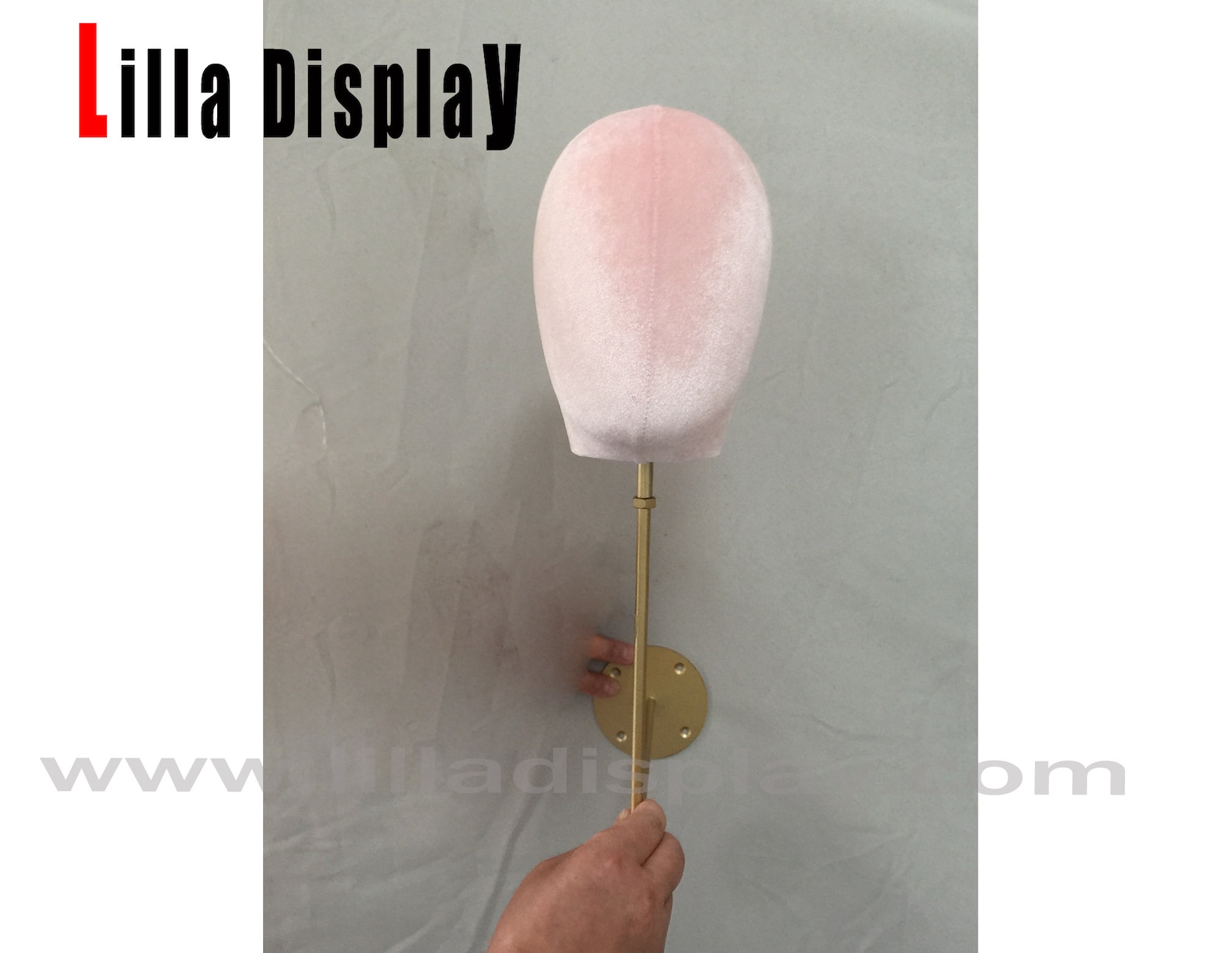 25cm Gold Wall Mounted Wigs Stand Personalized 99 Colors Light Pink ...