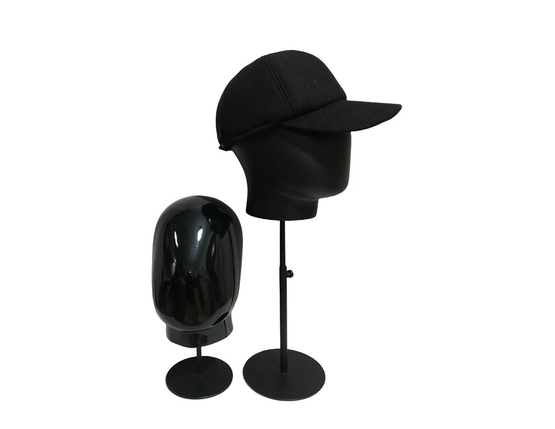 Adjustable Black Base Black Color Male Mannequin Head Trevor - Etsy
