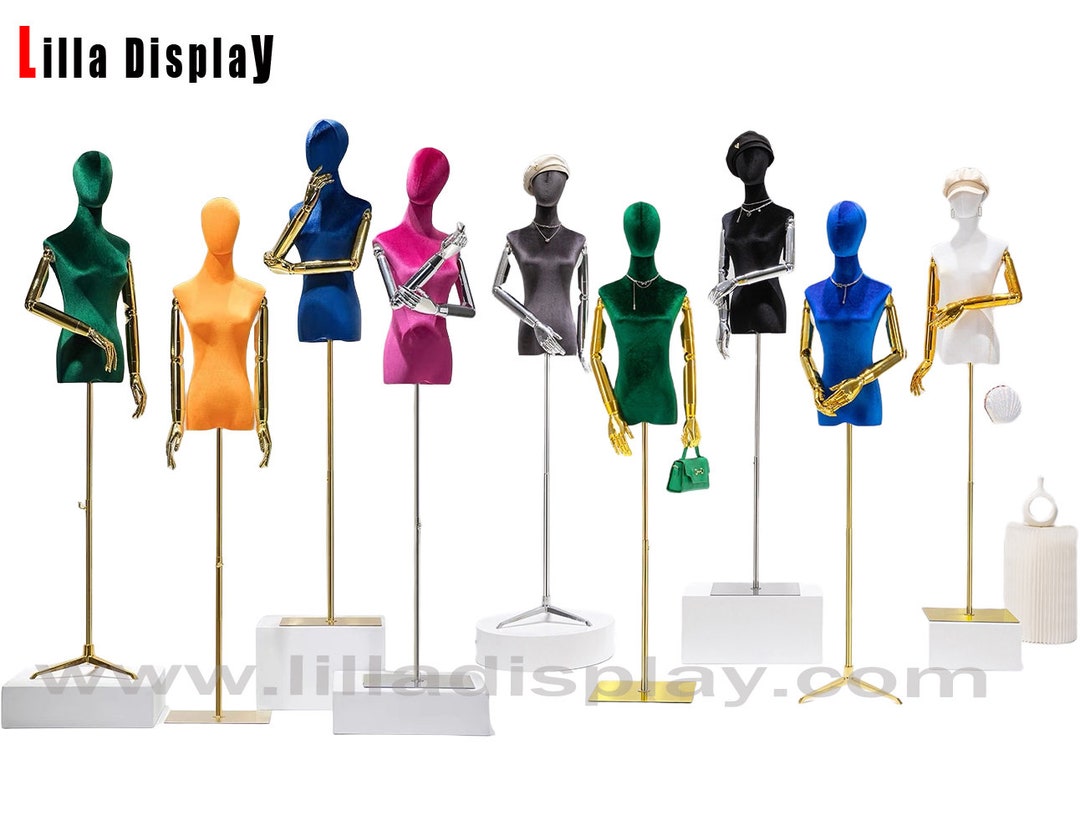 Personalized 99 Colors Velvet Gold Square Base Gold Flexible Arms ...