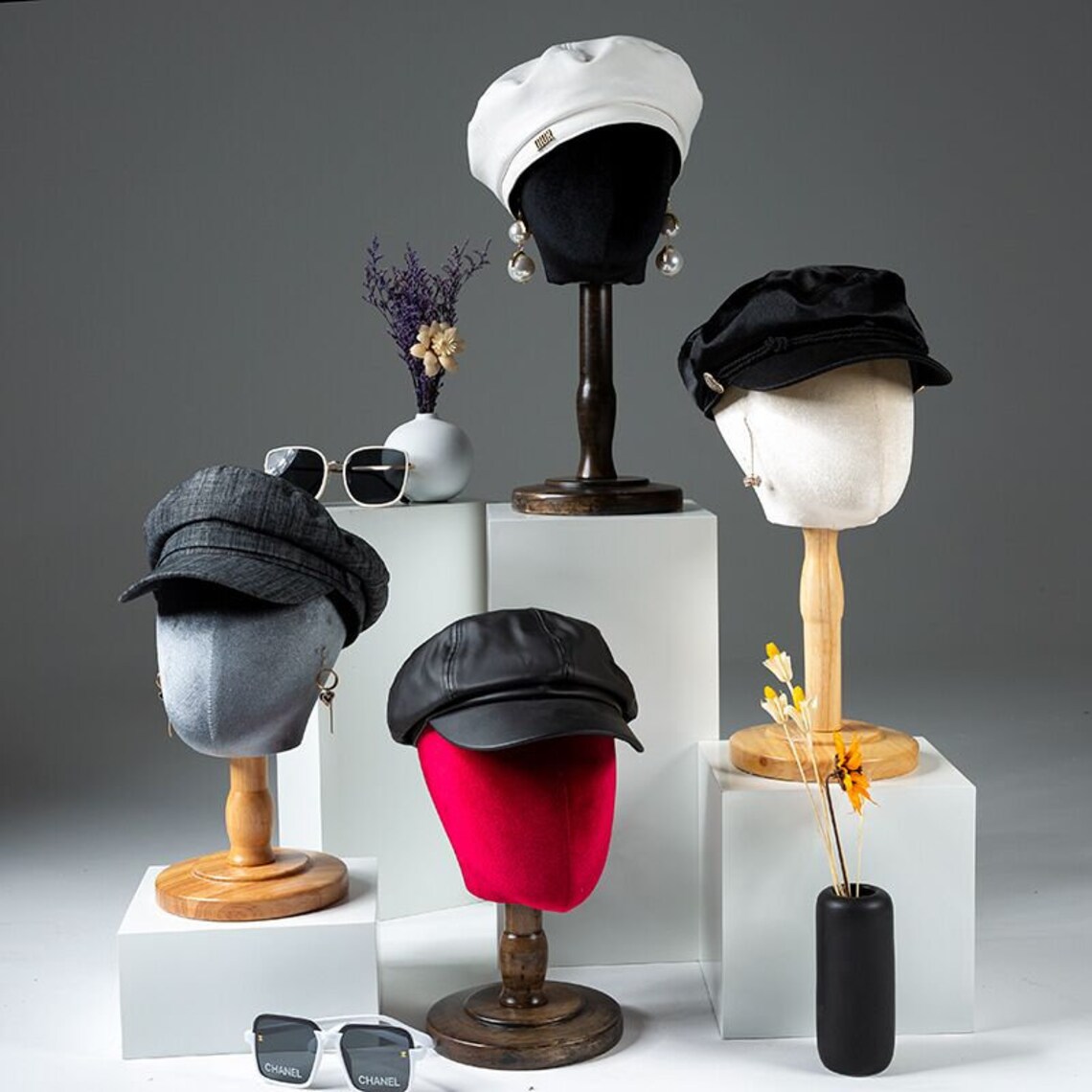 Personalized 99 Colors Wooden Base Velvet Female Mannequin - Etsy