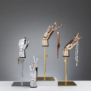 Adjustable Gold Square Base Gold Hands Display Jewlery Display Hats ...