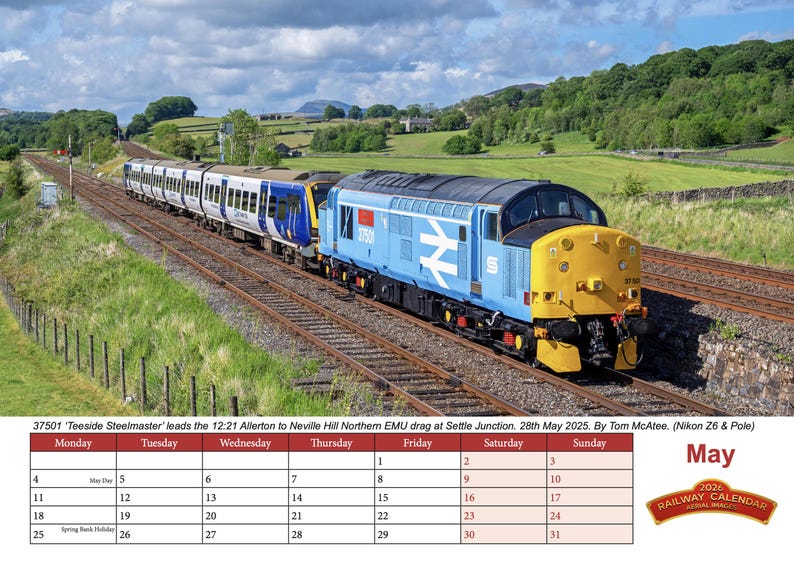 2026 Railway Calendar, Modern & Heritage Traction Diesel Locomotives ...