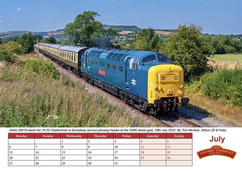 2026 Railway Calendar, Modern & Heritage Traction Diesel Locomotives ...