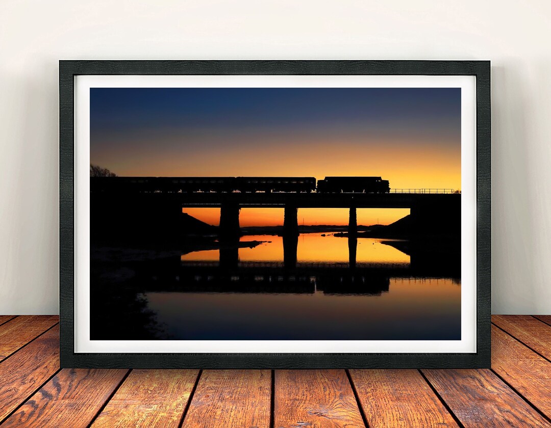 Class 37 Framed Print, 37403 Silhouette, Ravenglass, Cumbria Coast ...