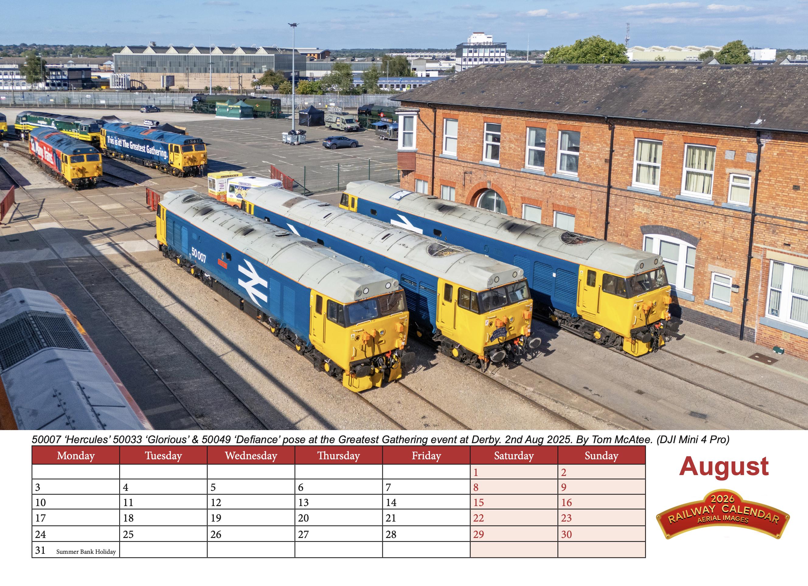 2026 Railway Calendar, Modern & Heritage Traction Diesel Locomotives ...