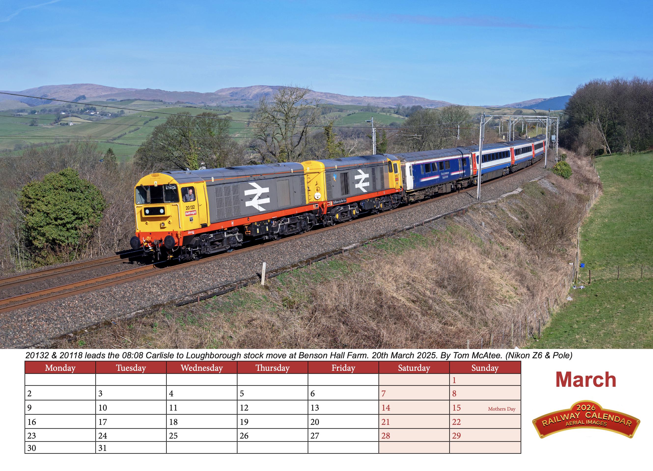 2026 Railway Calendar, Modern & Heritage Traction Diesel Locomotives ...