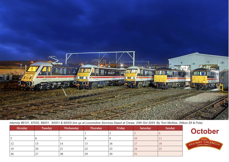 2026 Railway Calendar, Modern & Heritage Traction Diesel Locomotives ...