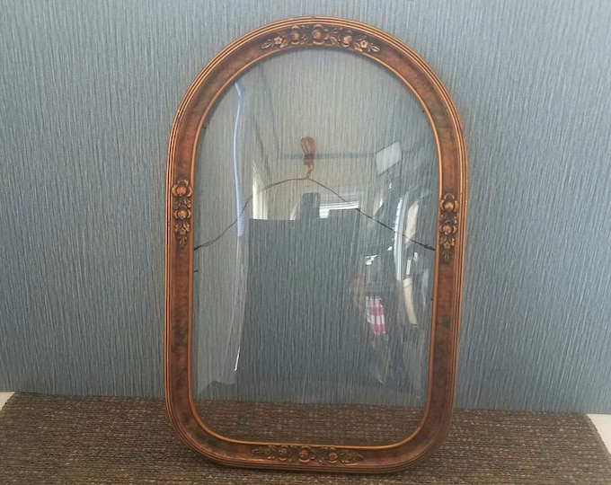 Antique Domed Glass Picture Frame, Turn of the Century, Hand Made ...