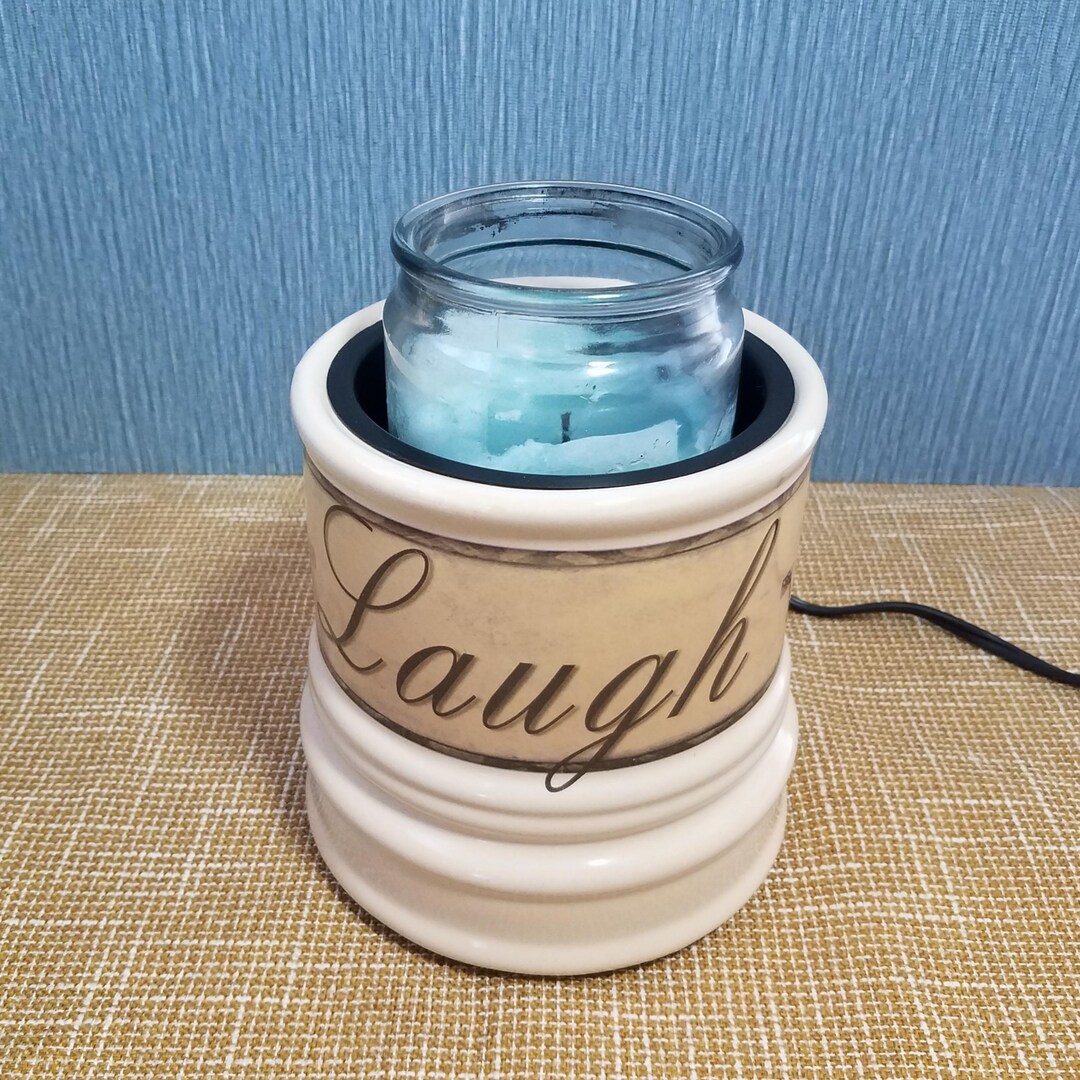Large Jar Candle Crock, Live Laugh Love Candle Crock, Electric Jar ...