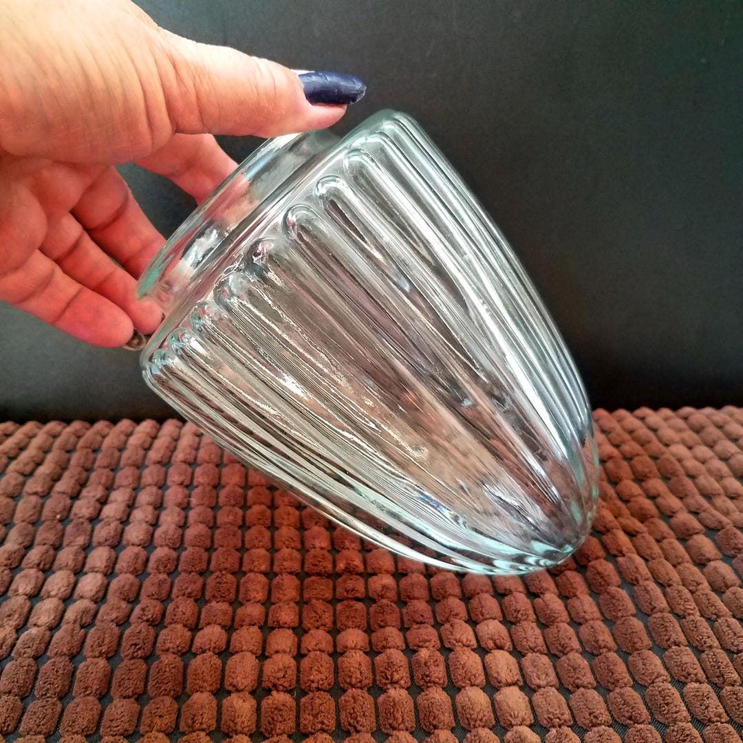 Clear Ribbed Cone Shaped Outdoor Sconce Light Cover, 3 1/8 Inch Fitter ...