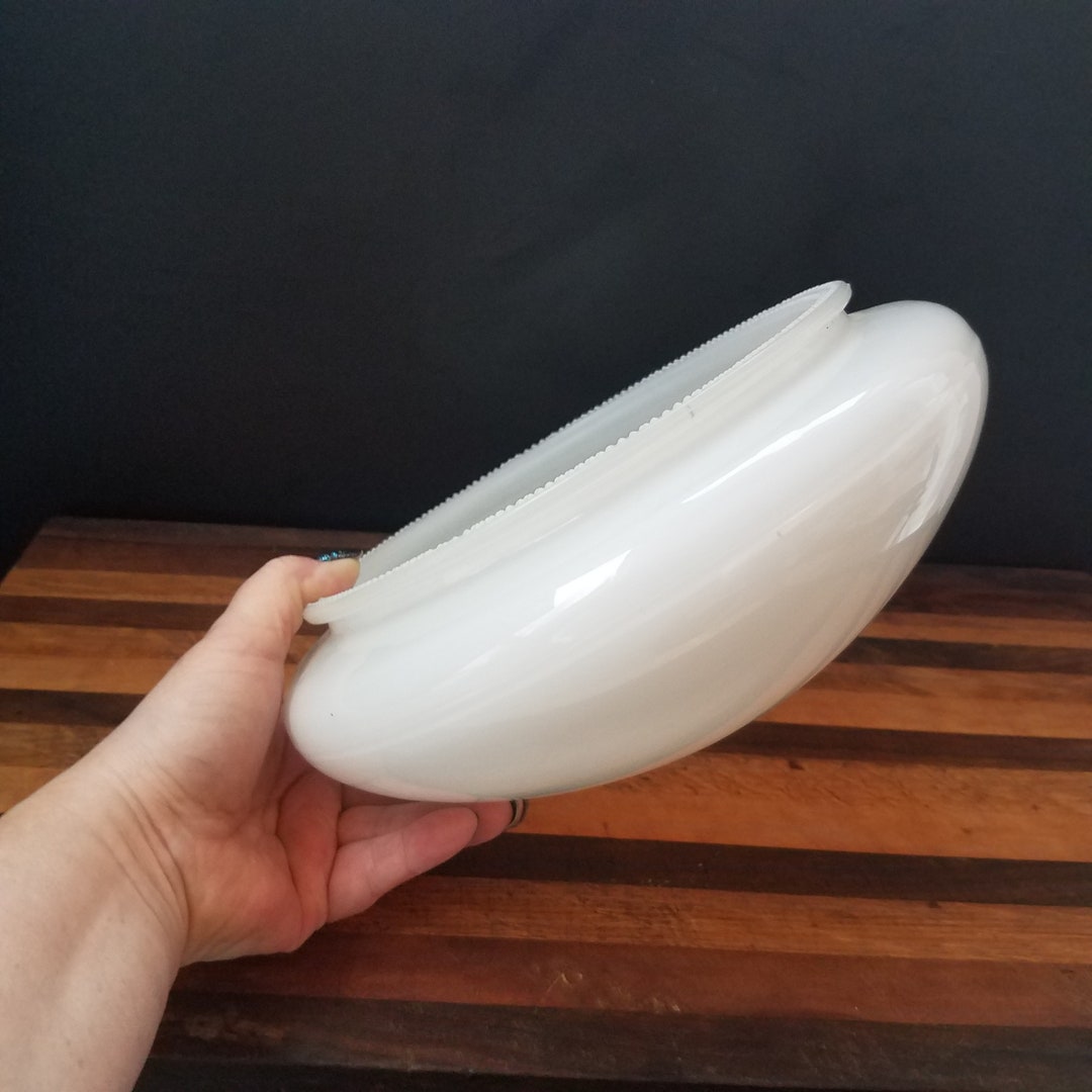 White Glass Mushroom Replacement Shade for Ceiling Fixture, Ceiling ...