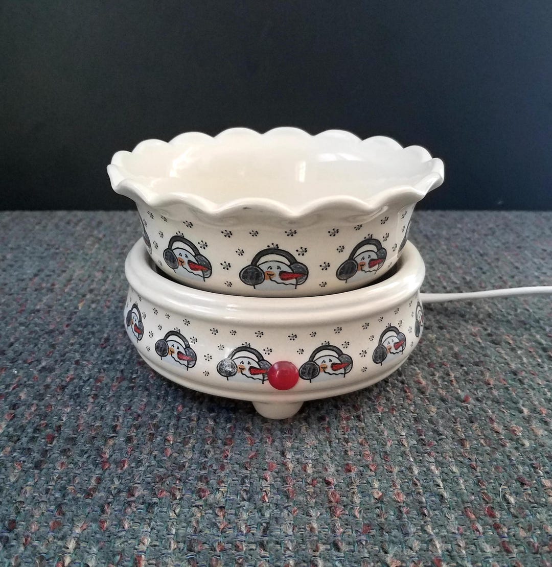 Darling Snowman With Earmuffs Electric Wax Warmer, Duo Tart Warmer or ...