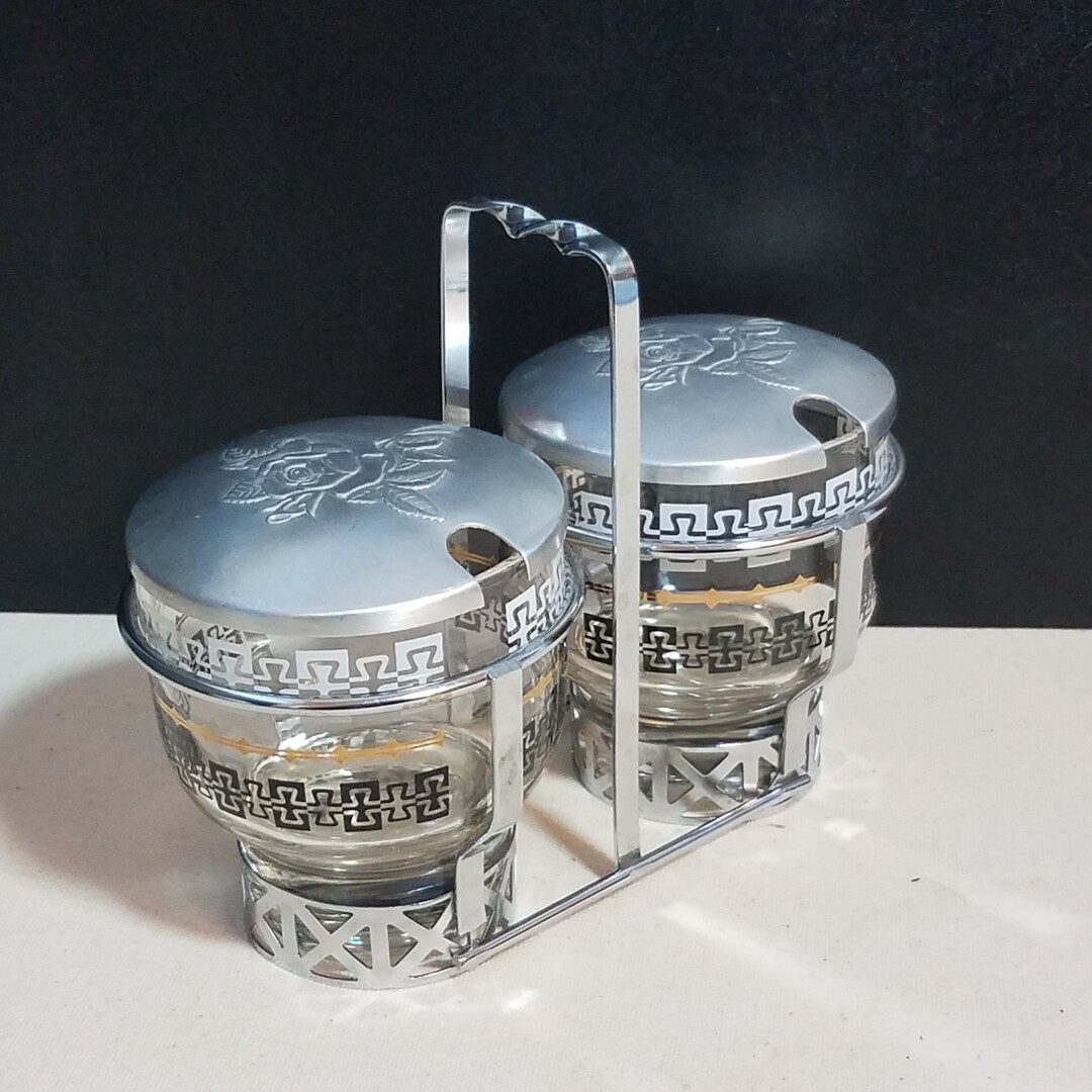 Vintage 50's Glass Condiment Caddy, Jam Caddy, Mid Century Tableware - Etsy
