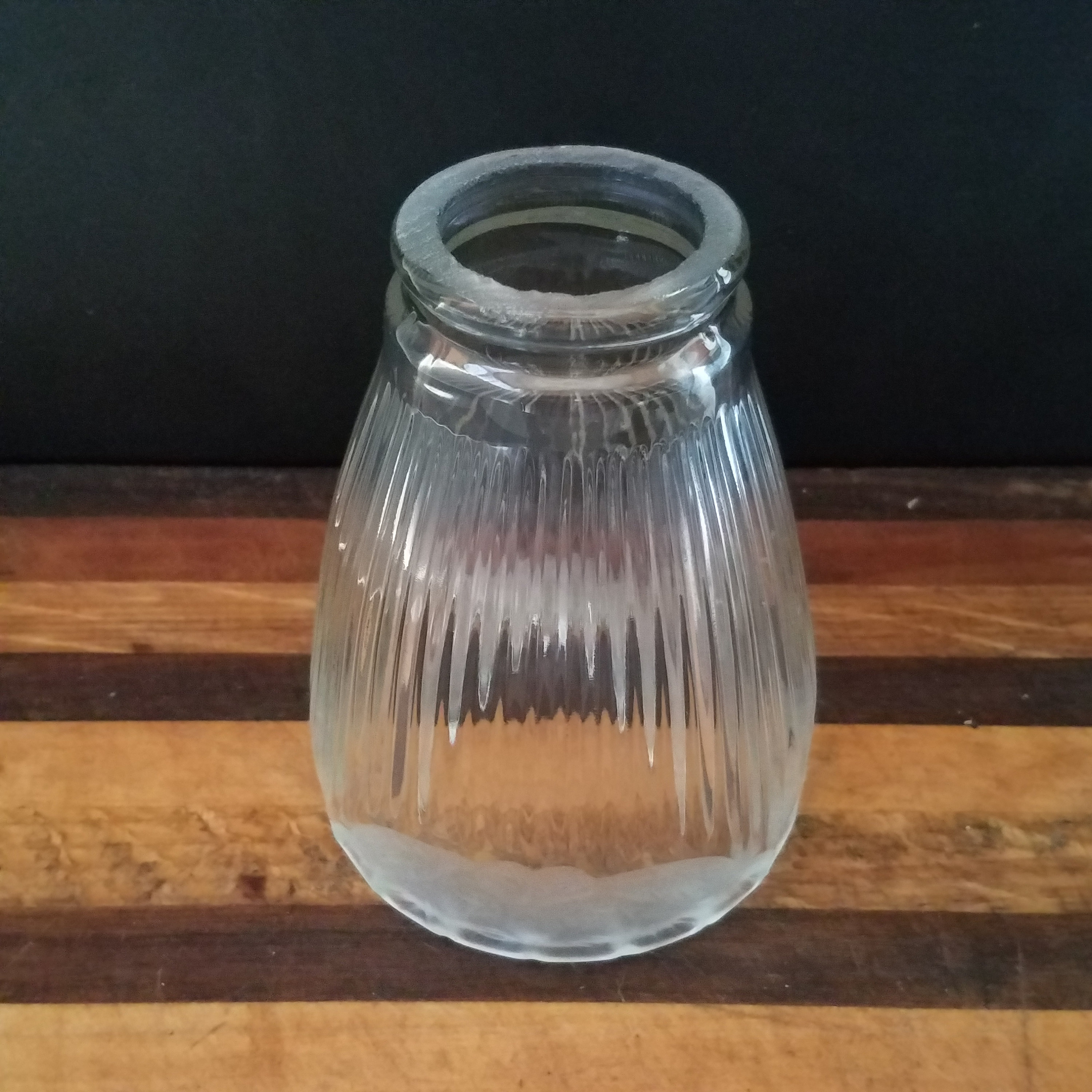 Clear and Frosted Ribbed and Floral Glass Pendant Shades, 2 1/8 Inch ...