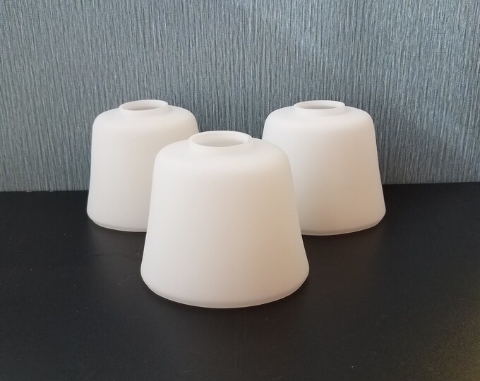 Oval Alabaster Glass Sconce Shade, 1 7/8 Inch Neckless Fitter, Frosted ...