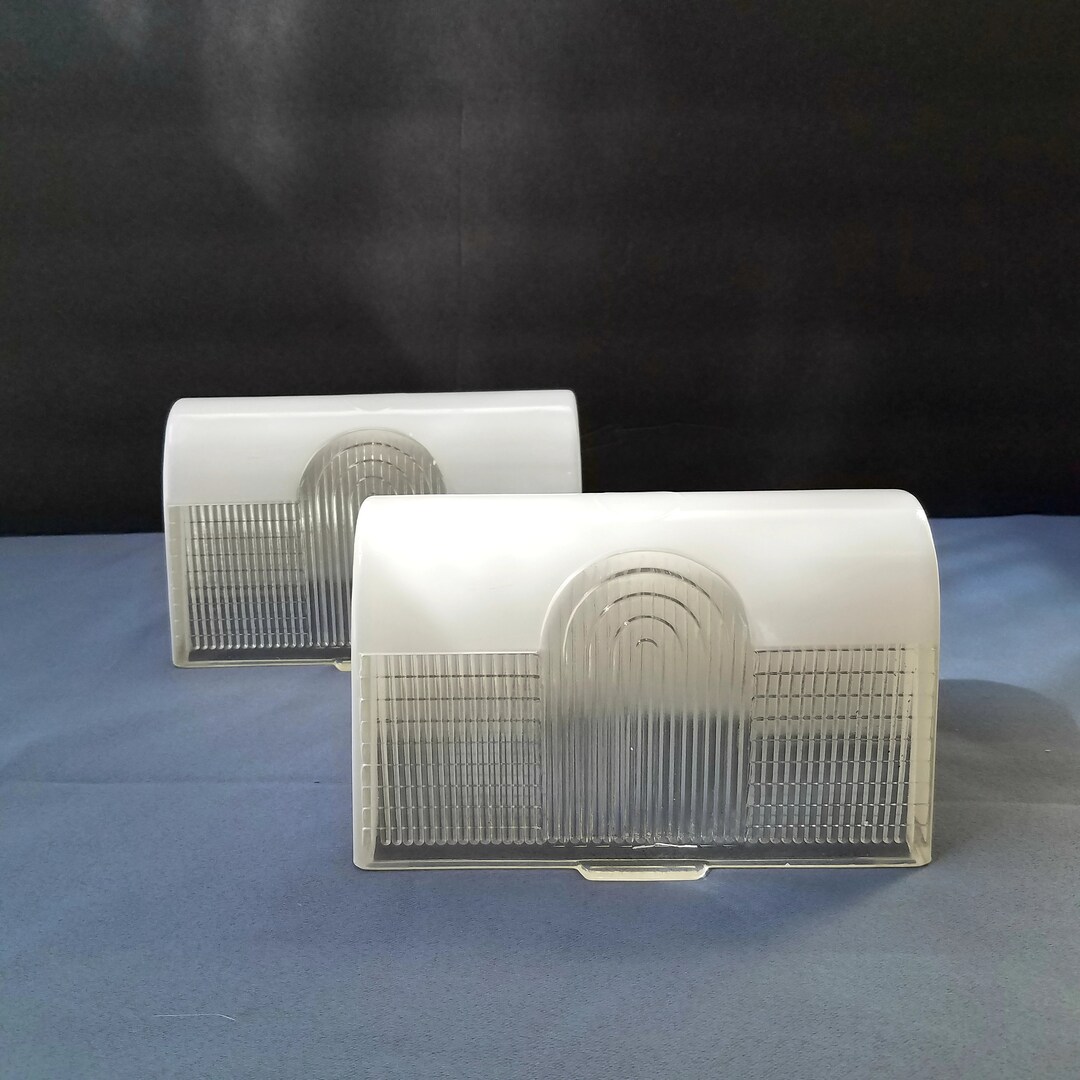 Vintage Bathroom Sconce Light Cover, 2 Tab Sconce Light Shade, Art Deco ...