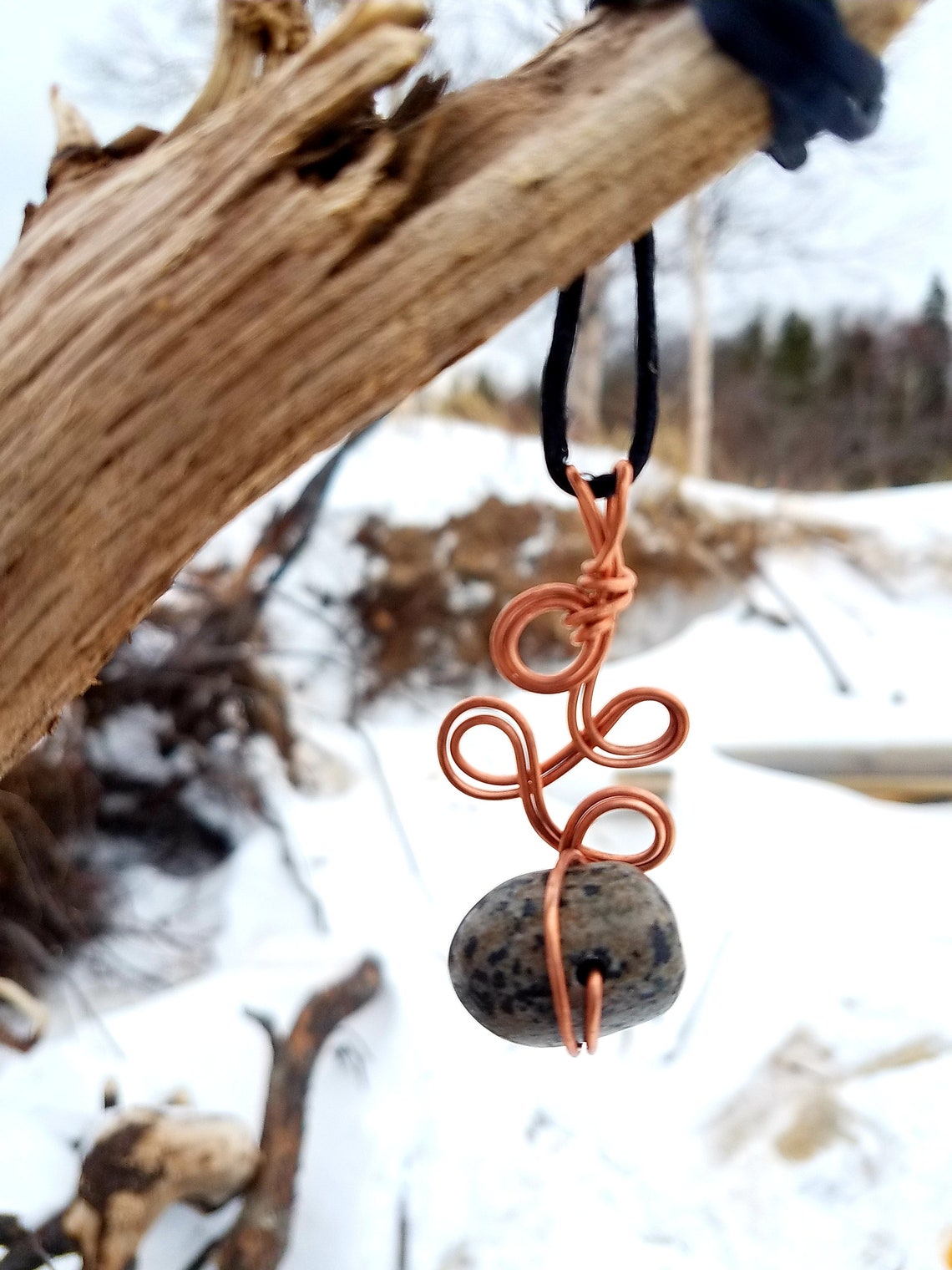 Looped Copper Yooperlite Pendant FREE 365nm UV Viewing | Etsy