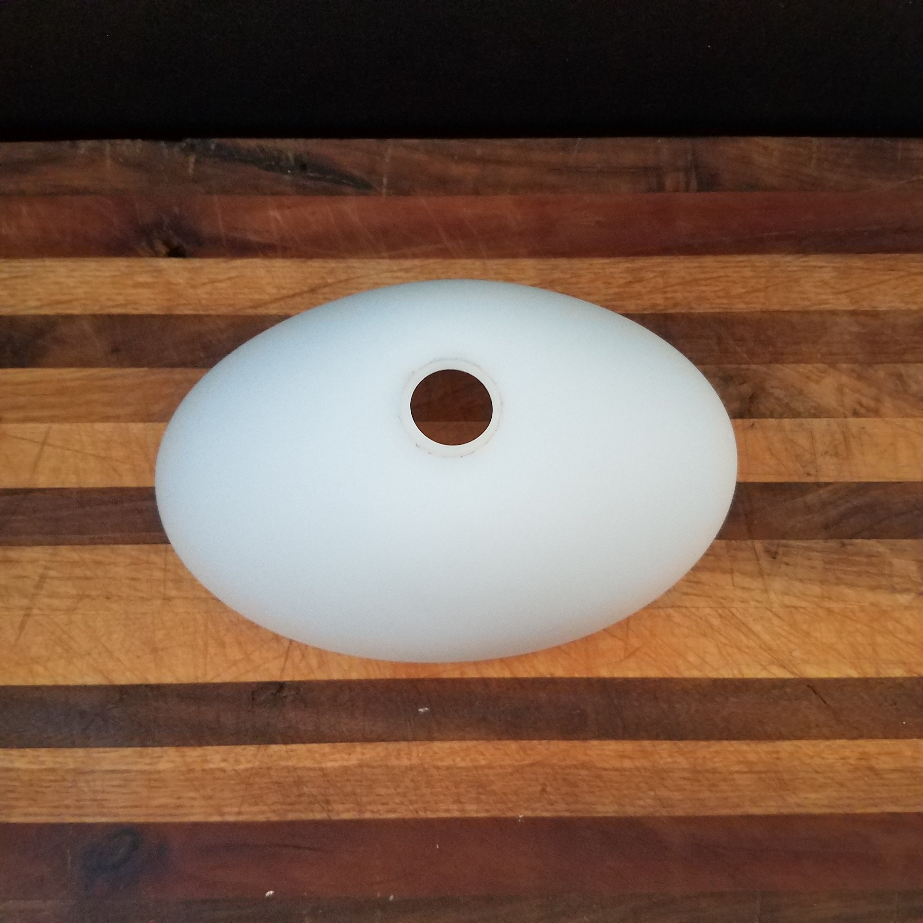 Luminous Alabaster White Oval Sconce or Vanity Glass Shade, 7/8 Inch ...