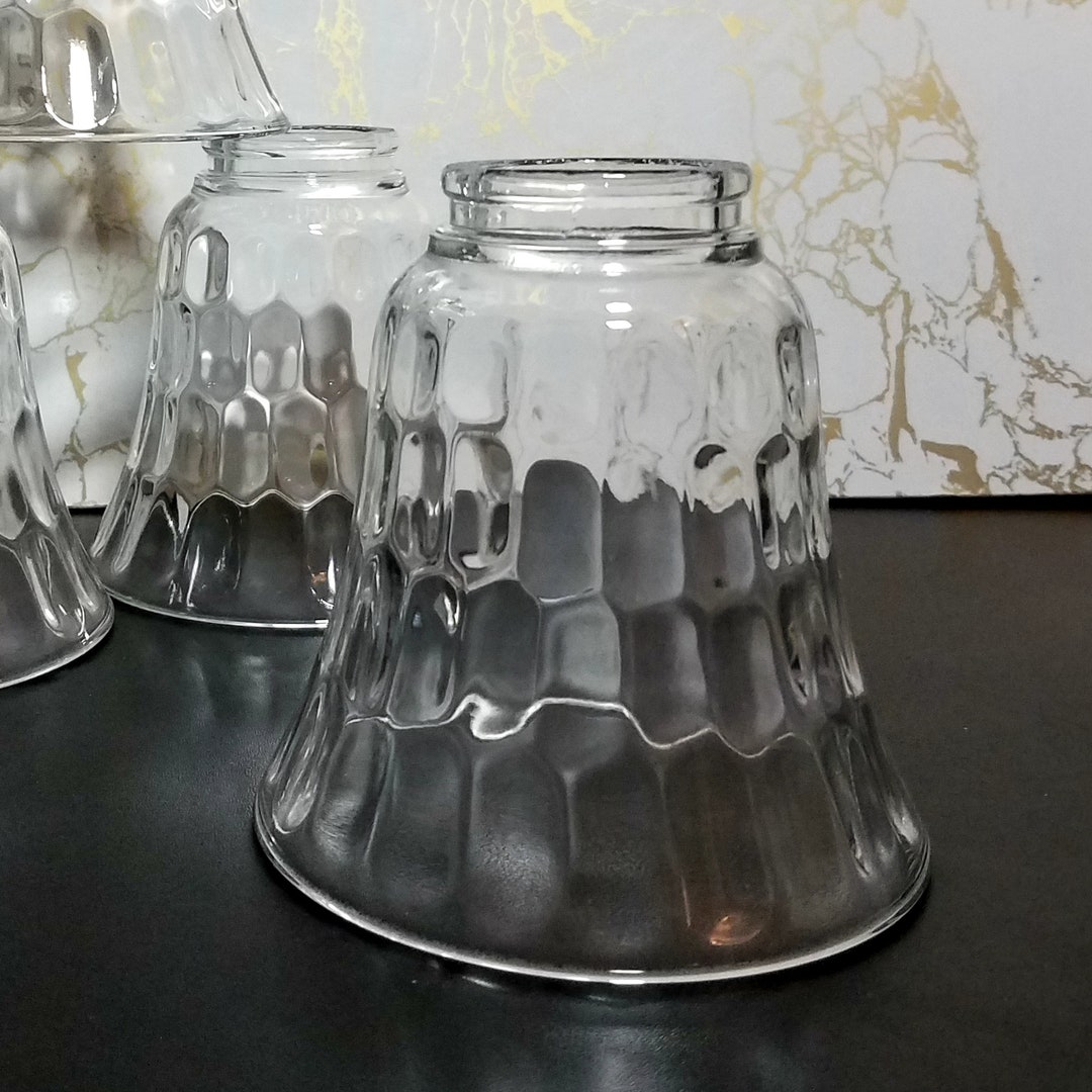 Dimpled Clear Glass Pendant Shades, 2 1/8 Inch Fitter, Replacement ...