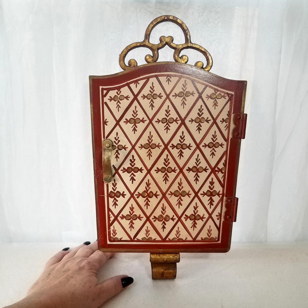 Vintage Mid Century Wall Hanging Key Cabinet, Metal Key Box - Etsy