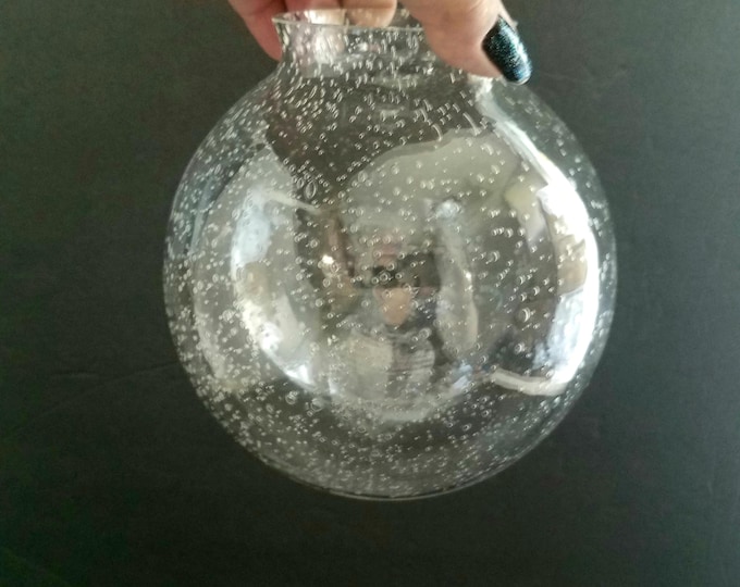 Clear Seeded 6 Inch Ceiling Globe, Replacement Light Globe, Round Glass ...