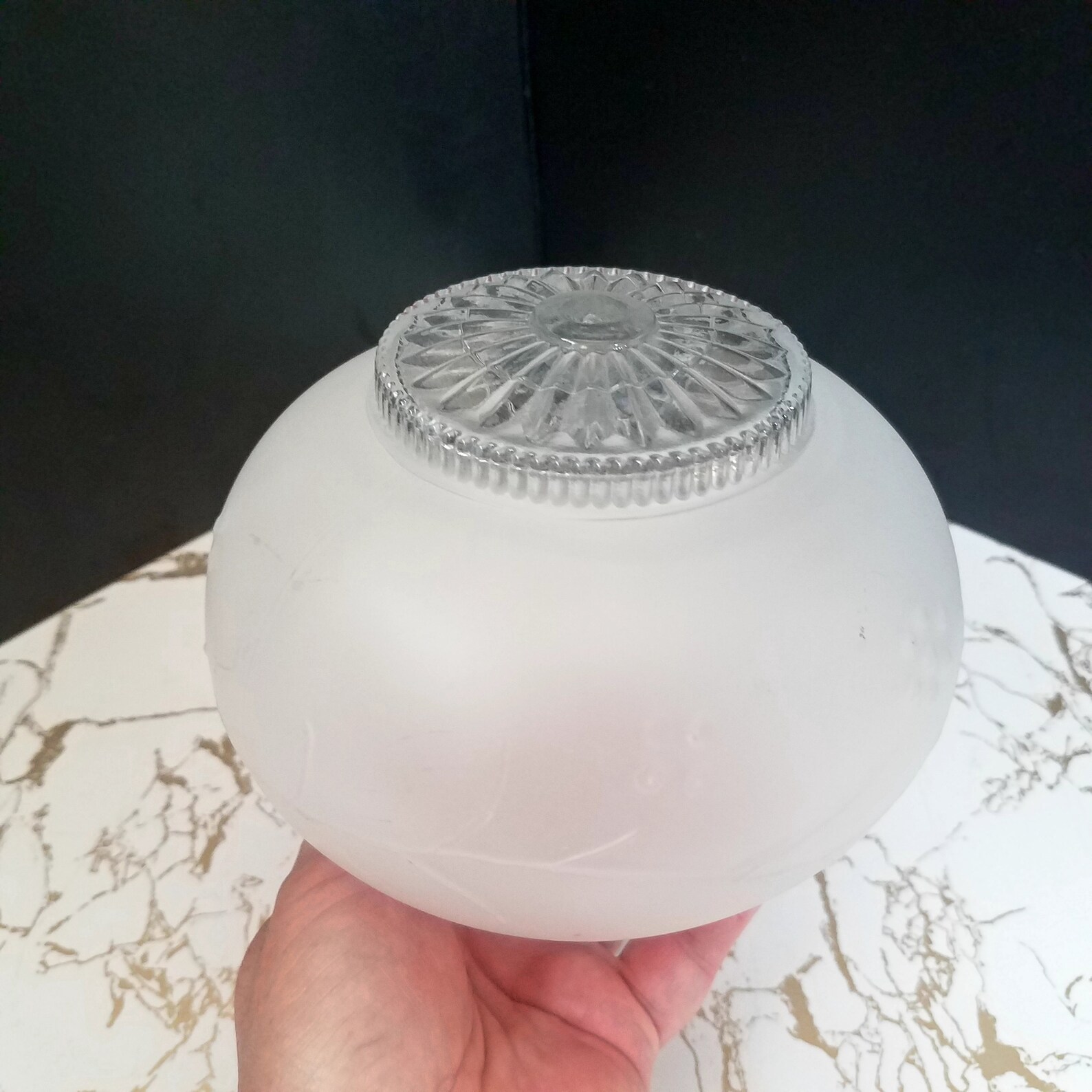 Vintage Replacement Glass Ceiling Fixture Globe Frosted Glass - Etsy