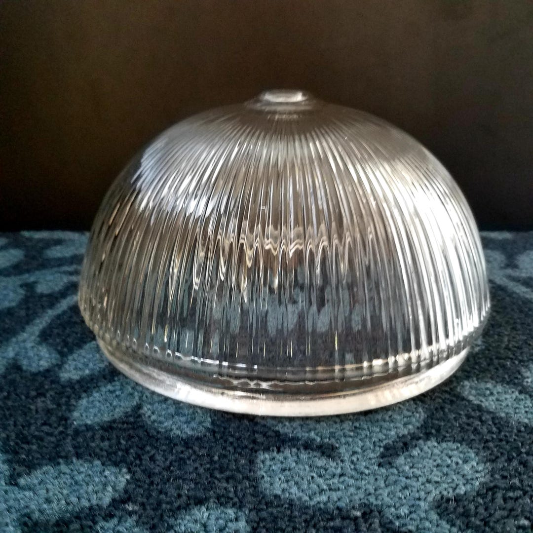 Clear Ribbed Ceiling Dome Light Cover, 7.75 Inch Fitter, Replacement ...