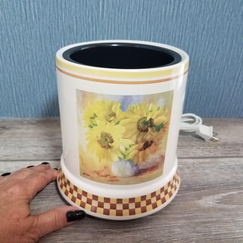 Large Jar Candle Crock, Sunflowers, NEW, Crazy Mountain Candle Crock ...