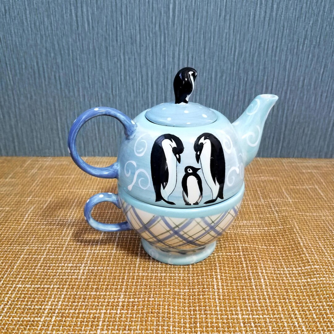 Penguin Tea for One, Personal Teapot, Individual Teapot Set, Penguin ...