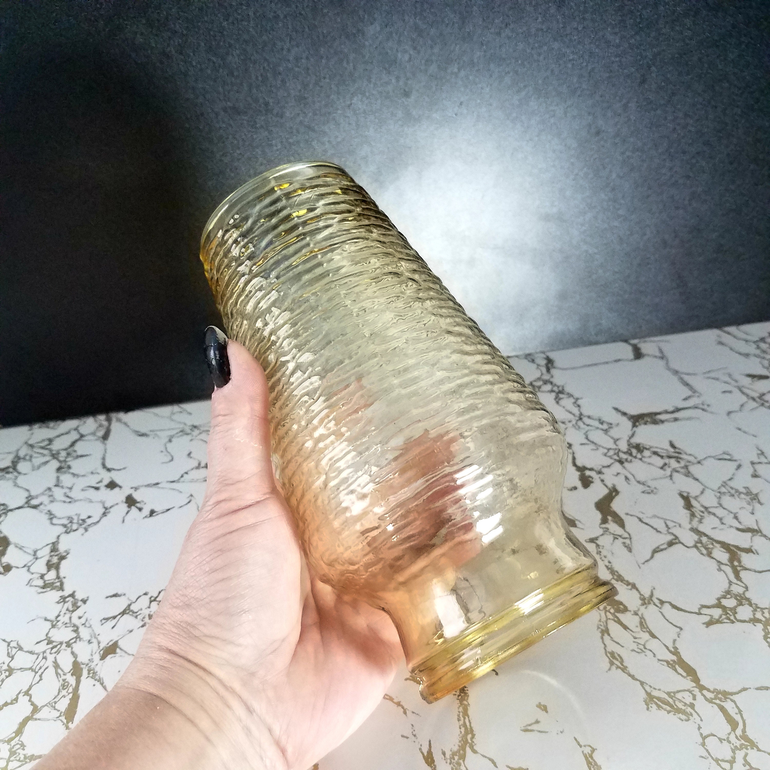 Retro 70's Textured Amber/gold Glass Pendant Shades 2.75 - Etsy