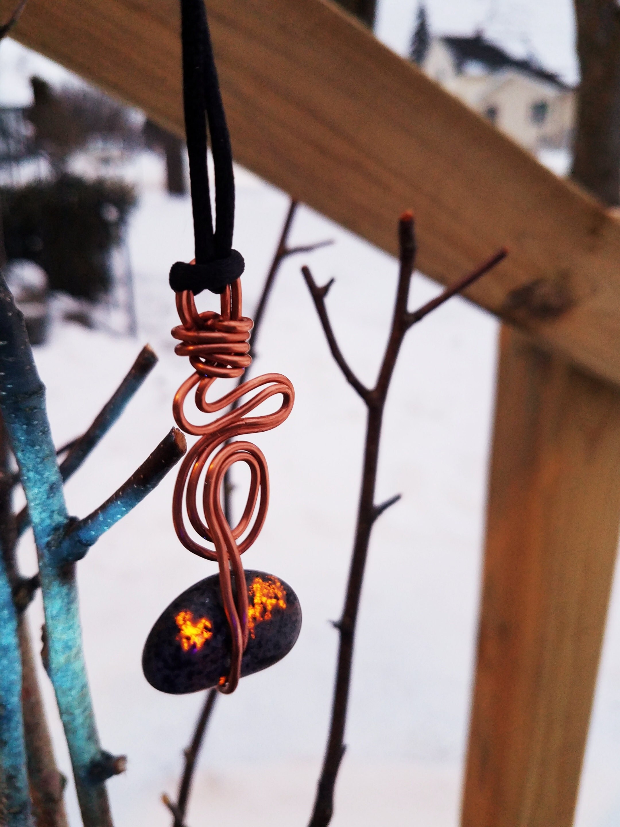 Quirky Yooperlite and Twisted Copper Yooperstone Necklace - Etsy