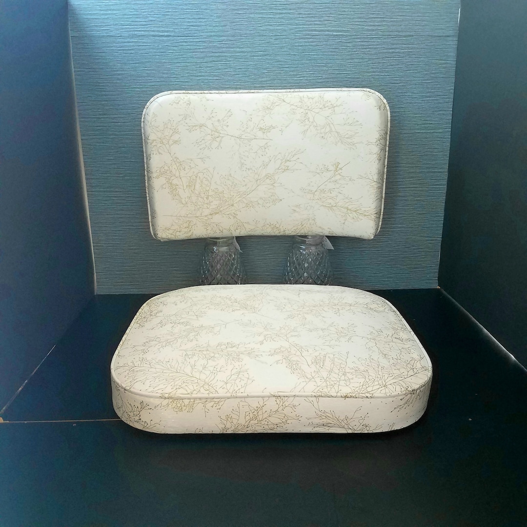 Retro Replacement Chair Seat and Back, 1 of 4 New Old Stock, White and ...