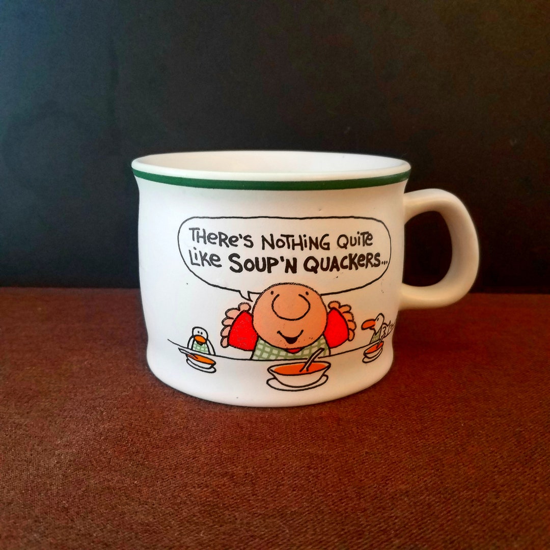 Retro 1982 Ziggy Stoneware Soup Mug, 14 Ounces, Ziggy Soup and Quackers ...