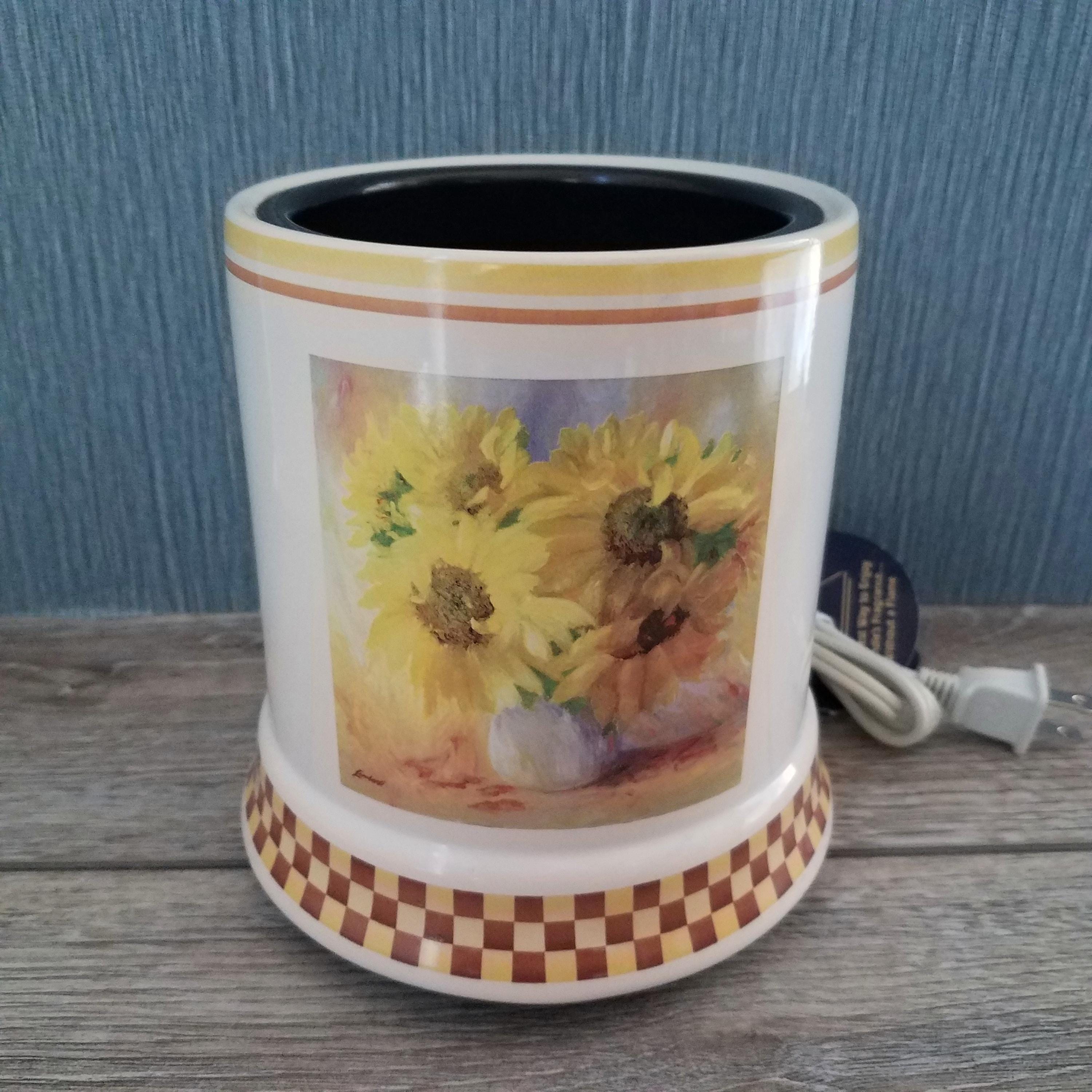 Large Jar Candle Crock, Sunflowers, NEW, Crazy Mountain Candle Crock ...