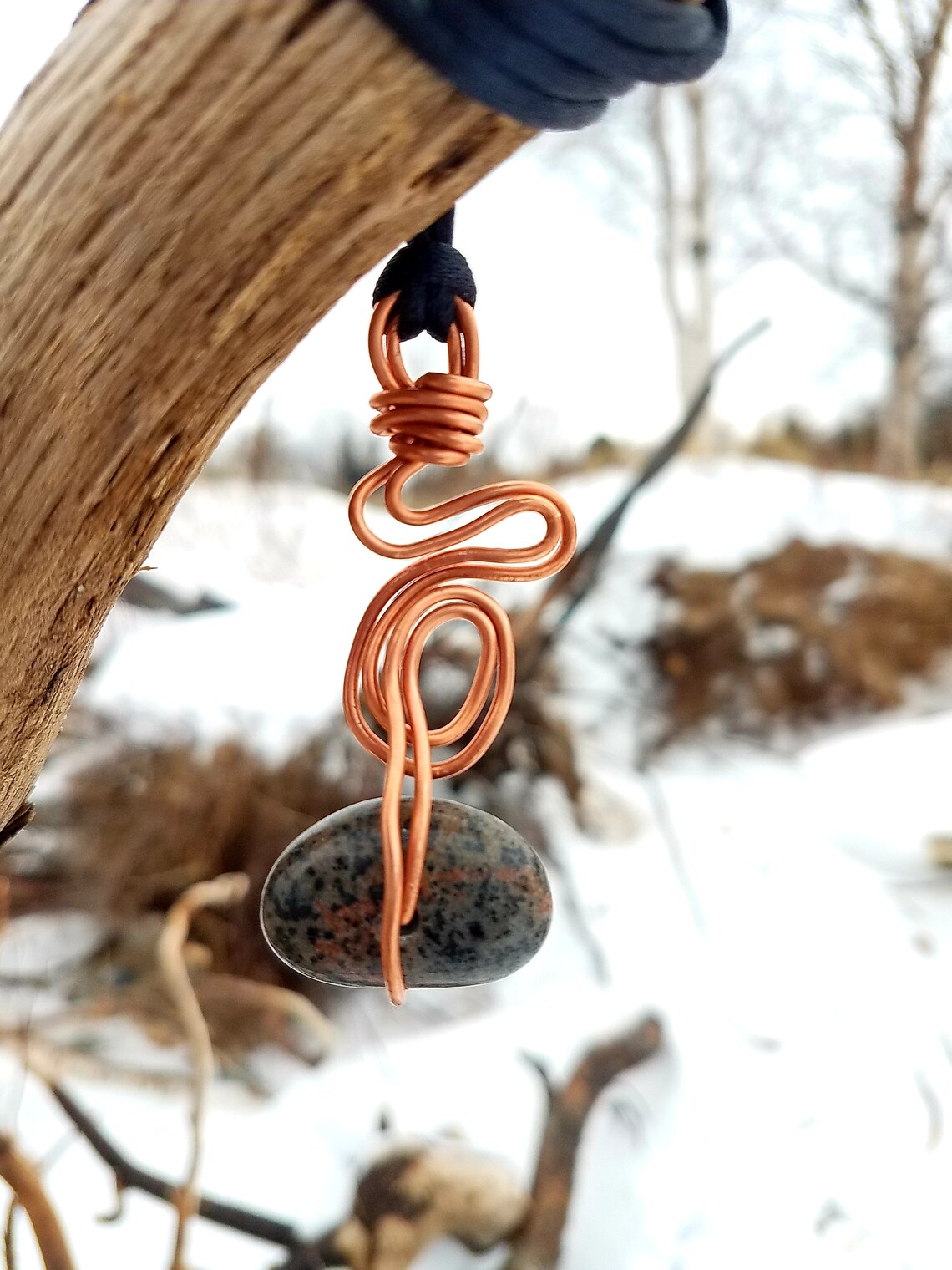 Quirky Yooperlite and Twisted Copper Yooperstone Necklace - Etsy