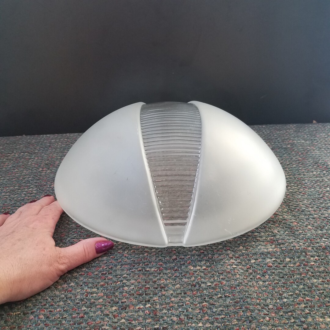 Eyeball Shaped Glass Ceiling Light Cover, 8 7/8 Inch Fitter, 12 Inch ...