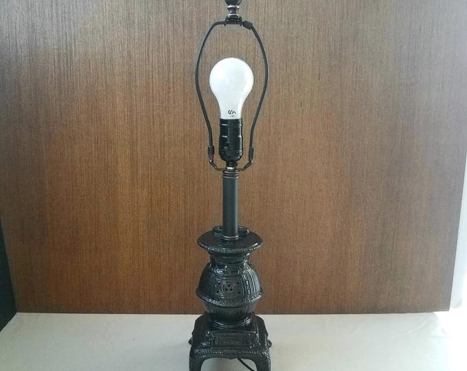 Vintage Potbellied Stove Table Lamp, Re-newed, Cast Iron Stove Lamp - Etsy