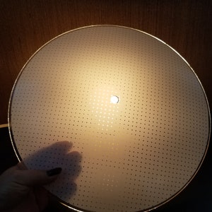 White Polka Dot Round Ceiling Light Cover, 11.5 Inch, Retro Ceiling ...