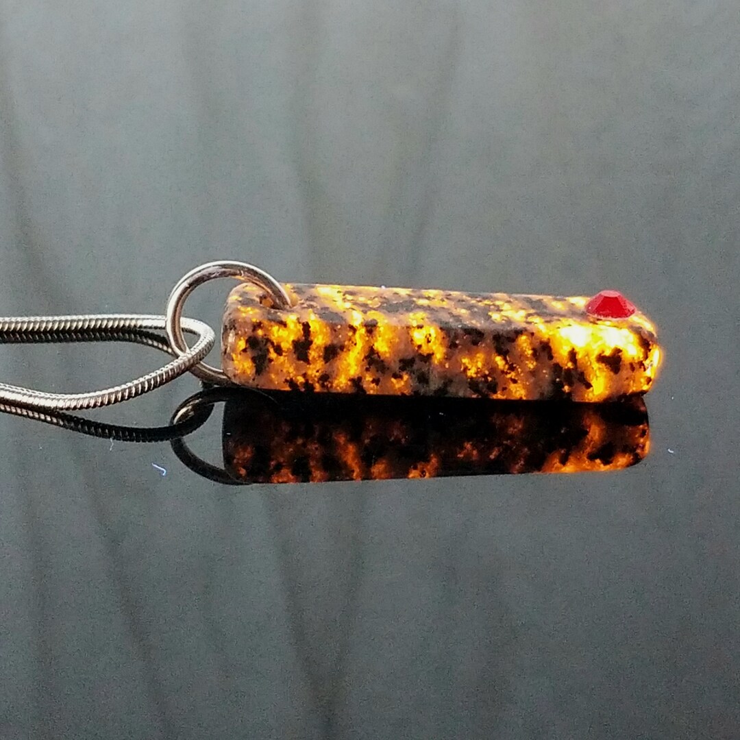 Long, Thin and Bling Yooperstone Necklace. Fluorescent Sodalite. FREE ...