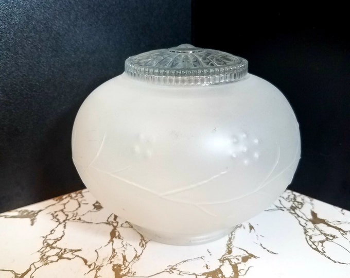 Vintage Replacement Glass Ceiling Fixture Globe, Frosted Glass Lamp ...