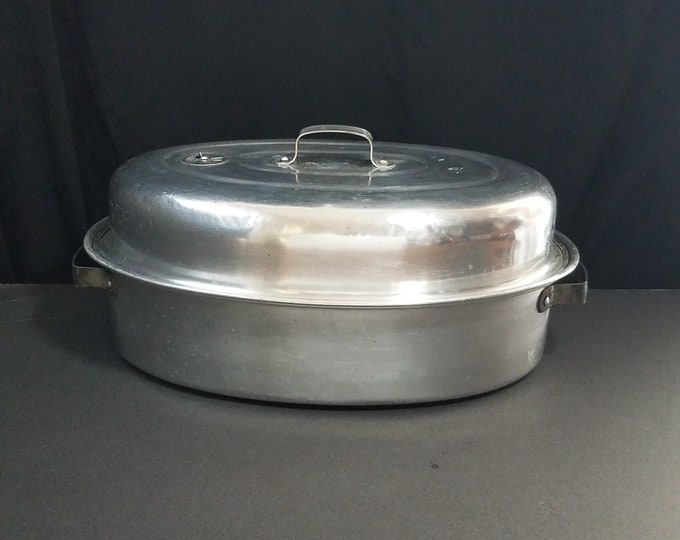 Vintage Priscilla Ware Extra Large Aluminum Roasting Pan With Vented ...