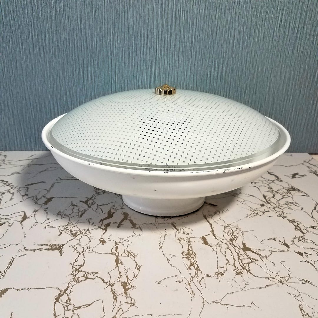 Vintage 60's Flying Saucer Ceiling Light Fixture, 13 Inch Raised ...