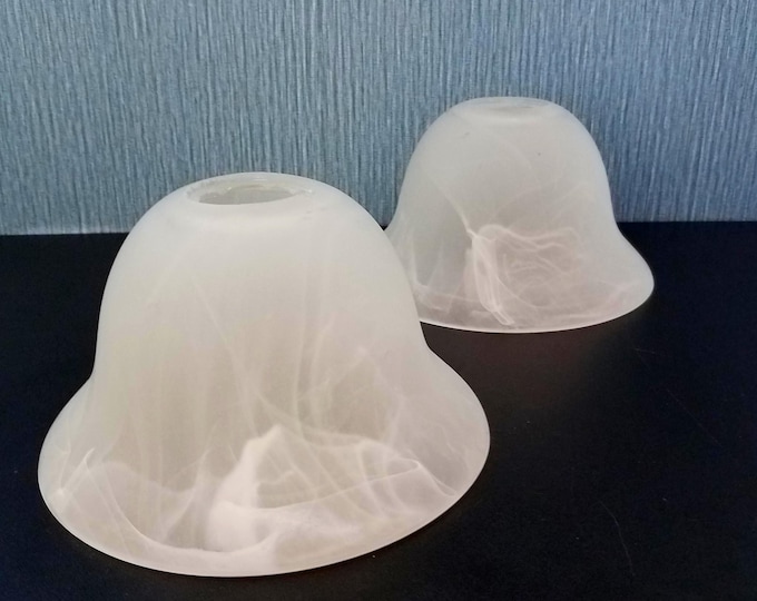 Alabaster Bell Glass Replacement Shades, 1.75 Inch Neckless Fitter ...