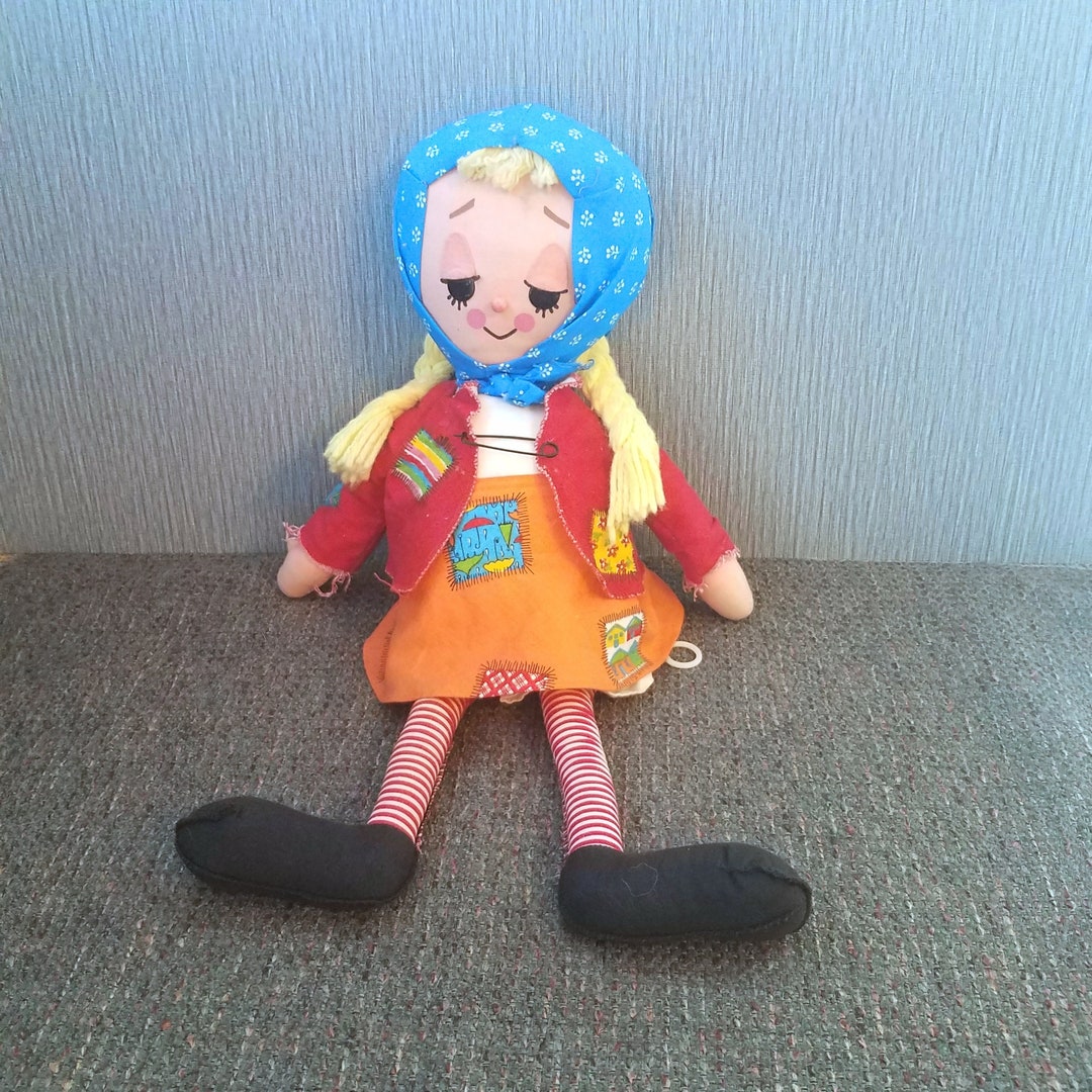 Vintage Talking Tatters Rag Doll, 1964 Mattel Talking Pull String Doll ...
