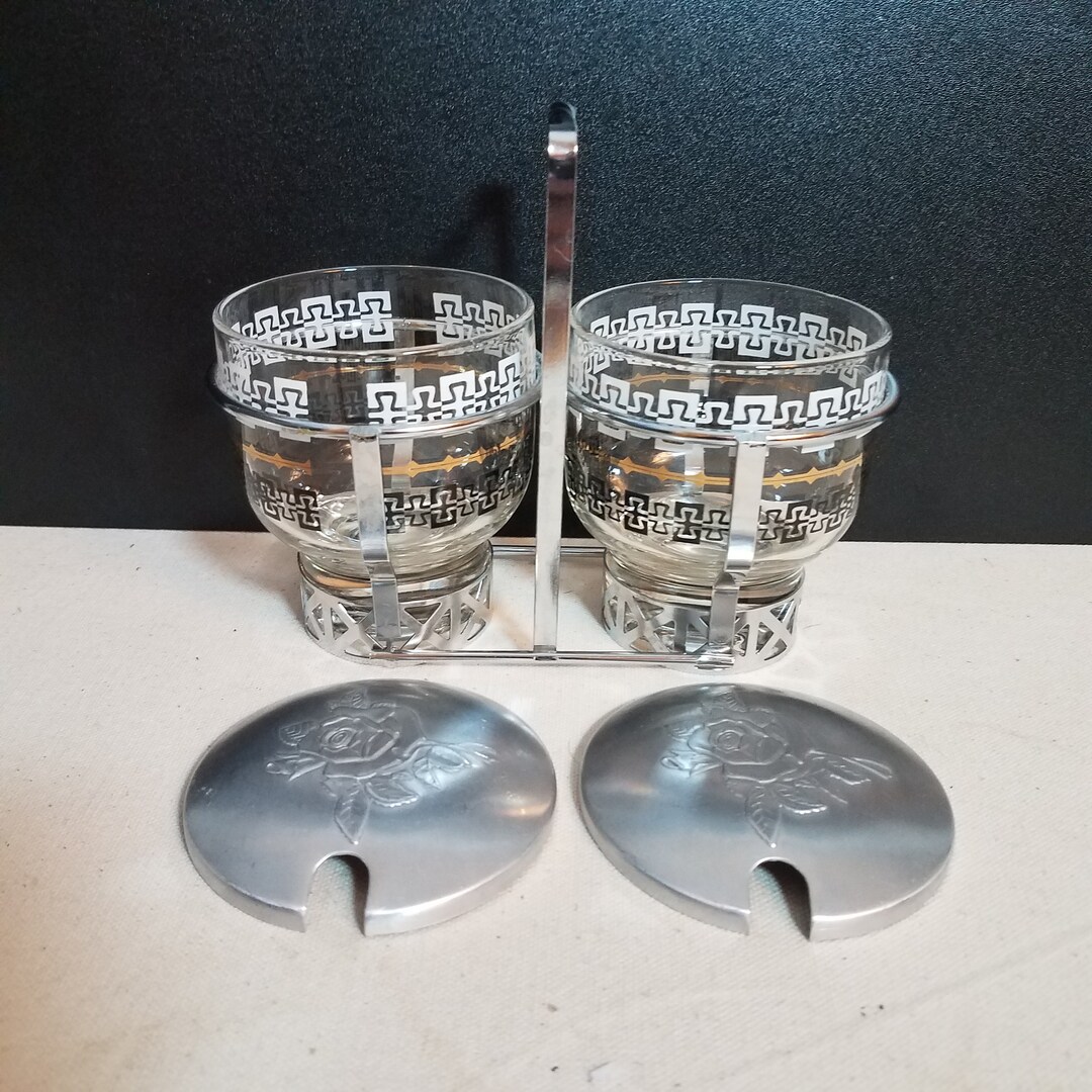 Vintage 50's Glass Condiment Caddy, Jam Caddy, Mid Century Tableware - Etsy