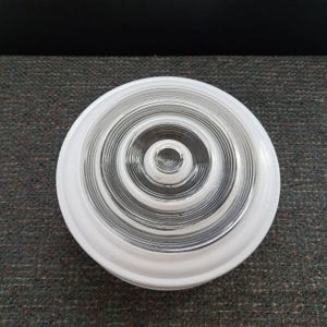 Vintage 8 Inch Glass Bullseye Drum Ceiling Light Cover, 7.75 Inch ...